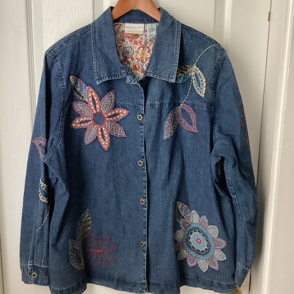 Alfred Dunner | Jackets & Coats | Alfred Dunner Medium Wash Long Sleeve ...